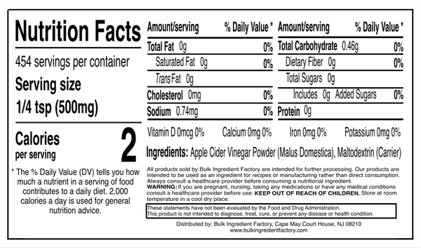 Apple Cider Vinegar Powder in New Jersey – BULK INGREDIENT FACTORY